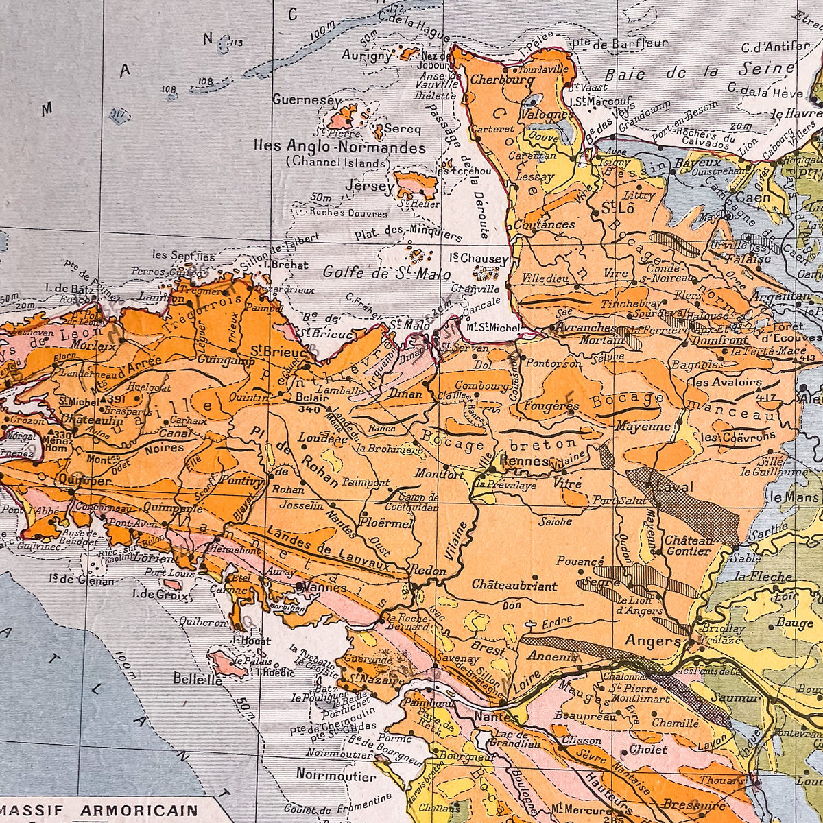 Carte du massif armoricain – L’ateliershop